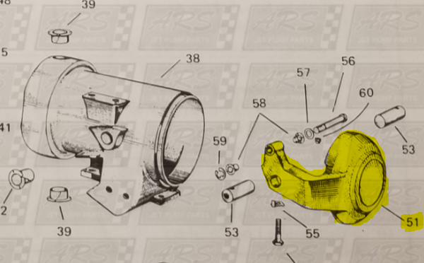 Reverse Gate No. 5766 fits Golden Eagle Jacuzzi Jet Drive — Fig. No. 51 ...